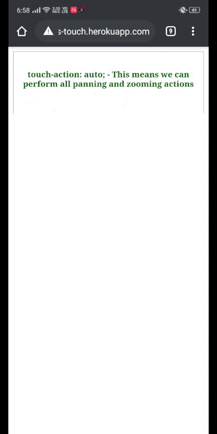 Css Touch Action属性用法及代码示例 纯净天空