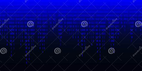 Binary Code Falling Blue Background Stock Vector Illustration Of Code