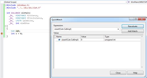 C Debugging PIMPL In Visual Studio Stack Overflow
