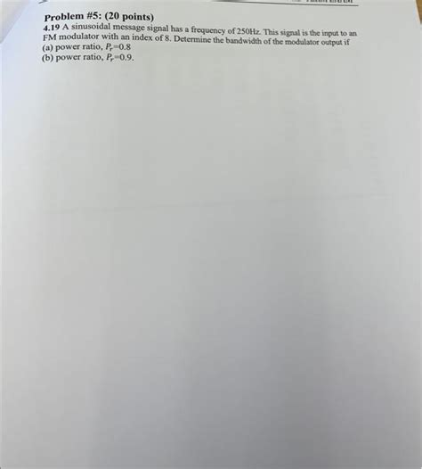 solved problem 5 20 points 4 19 a sinusoidal message