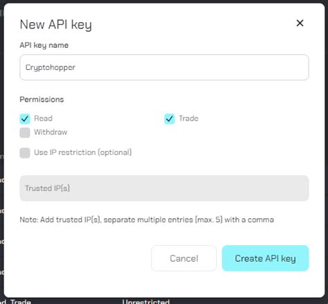 How To Connect To One Trading Cryptohopper Documentation