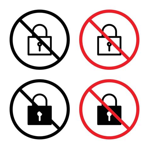 no lock sign indicating restriction on using locks in this area 47484016 vector art at vecteezy