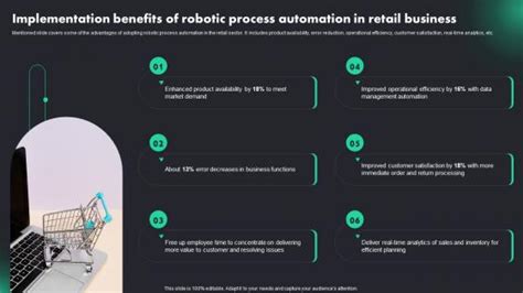 Implementation Benefits Of Robotic Process RPA Adoption Trends And Customer Experience PPT Slide