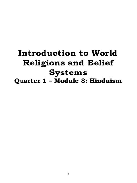 Lesson 08 Introduction To World Religions Pdf Moksha Vedas