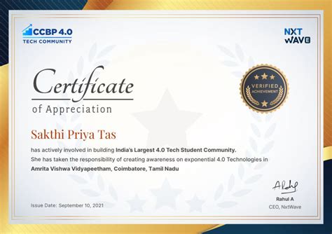 Sakthi Priya Tas On Linkedin Nxtwave Tech