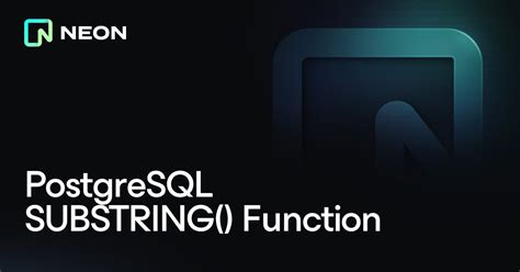 Postgresql Substring Function