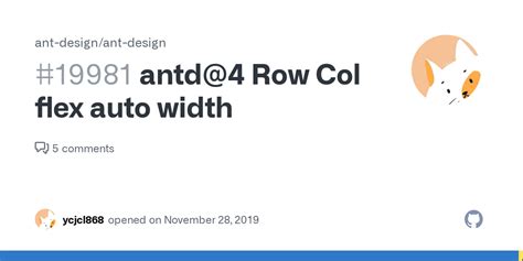 Antd4 Row Col Flex Auto Width · Issue 19981 · Ant Designant Design