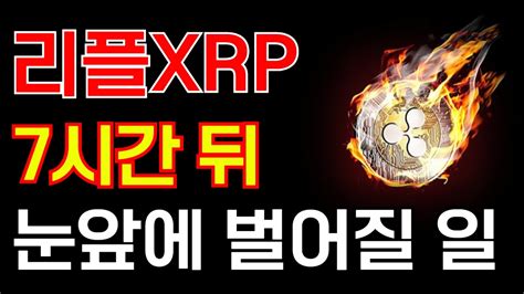 리플 전망 7시간 뒤 눈앞에 벌어질 일 Youtube