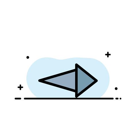 Arrow Right Next Business Flat Line Filled Icon Vector Banner Template