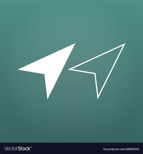 Cursor Icon Modern Design Flat Style Royalty Free Vector