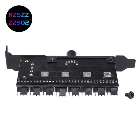 Pc Channels Fan Hub Cooling Fan Speed Controller For CPU Case HDD VGA PWM Fan PCI Bracket