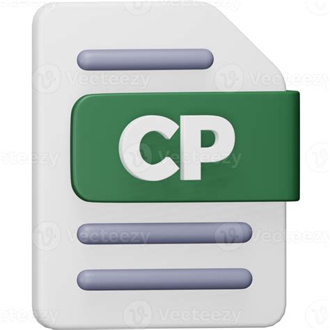 Cp File Format 3d Rendering Isometric Icon 15081206 PNG