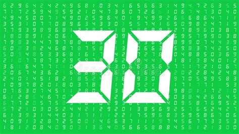 1 Minute Countdown Timer Animation With Random Digit Numbers Effect Stock Footage Video Of