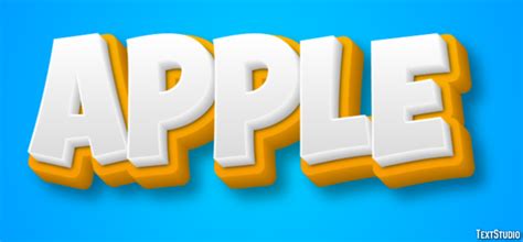 Apple Text Effect And Logo Design Word