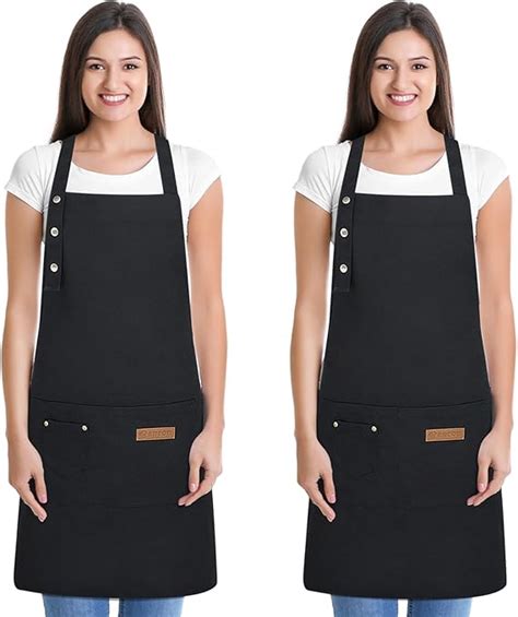 Wenya Pack Kitchen Apron For Women Unisex Adjustable Cooking Apron
