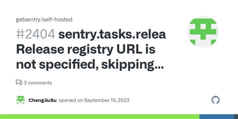Sentrytasksreleaseregistry Release Registry Url Is Not Specified