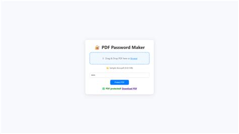 Pdf Password Maker Using Html Css And Javascript With Source Code