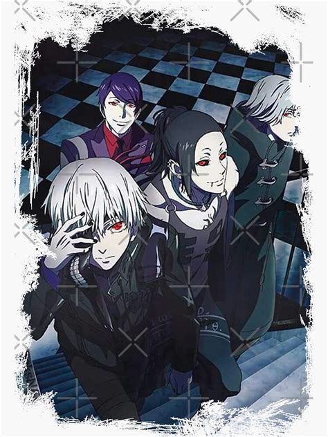 Tokyo Ghoul Tokyo Guru Grunge Border Anime Design Sticker For Sale