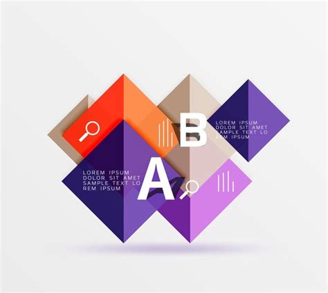 Premium Vector Geometric Square And Triangle Template Vector Template Background For Workflow