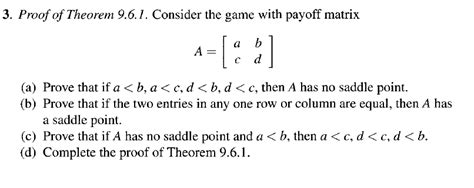 Solved Proof Of Theorem Consider The Game With Chegg