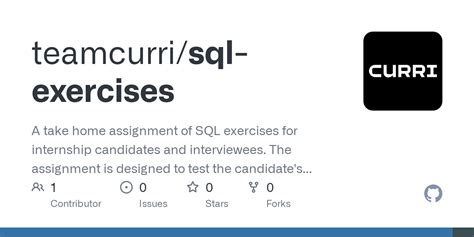 Github Teamcurrisql Exercises A Take Home Assignment Of Sql