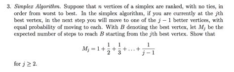 solved 3 simplex algorithm suppose that n vertices of a