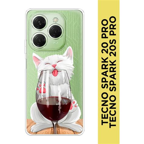 Силиконовый чехол на Tecno Spark 20 Pro 20s Pro Текно Спарк 20 Про Техно Спарк 20С Про Кот с