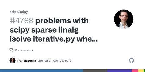 problems with scipy sparse linalg isolve iterative py when complex