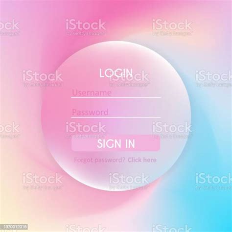 Glassmorphism Vector Concept Glass Effect Login Page Mobile App Login