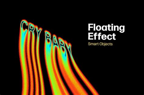 premium psd floating text effect