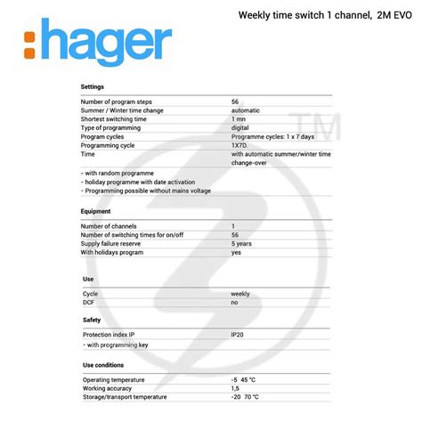 Hager Eg103e Digital Time Timer Switch With Memory Stick Yong Huat Electrical Entreprise Sdn Bhd