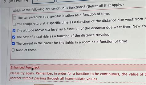 Solved Which Of The Following Are Continuous Functions