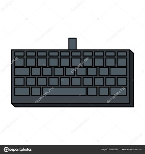Computer Keyboard Isolated Icon Stock Vector By ©yupiramos 268676768