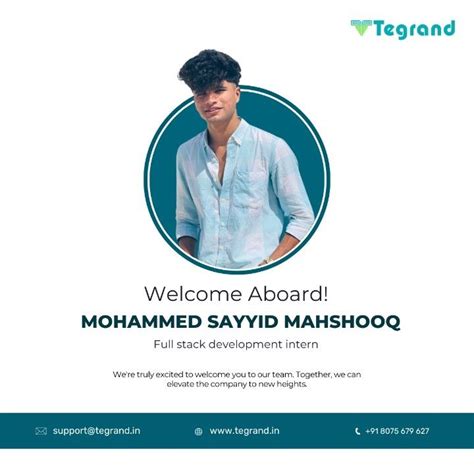 Tegrand Infotech On Linkedin Welcome To Tegrand Infotech Sayyid Mahshooq