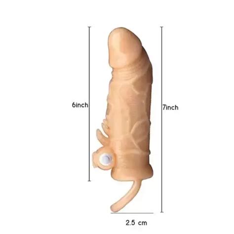 Silicone Condom Penis Sleeve Extender With Vibrator Sex Toys India