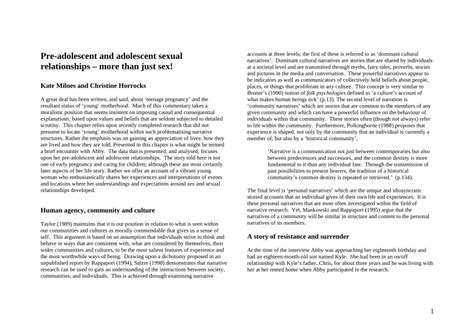 Pdf Preadolescent And Adolescent Sexual Relationships More Than Just Sex