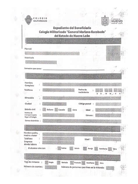 Expediente Del Beneficiario Pdf