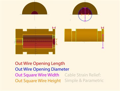 cable strain relief simple and parametric by grahampheath download