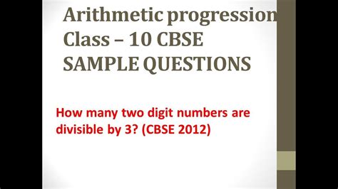 How Many Two Digit Numbers Are Divisible By 3 Cbse 2012 Chap 5