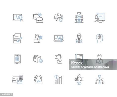 Number Crunching Line Icons Collection Analysis Math Statistics Algorithms Spreadsheet Modeling