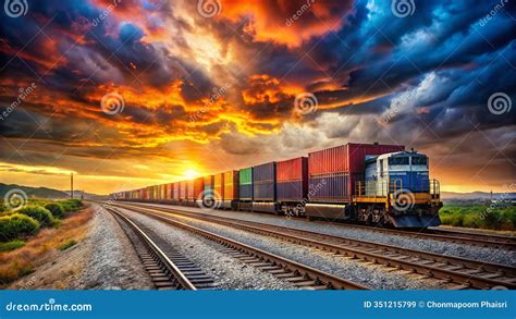 Powerful Freight Train Cargo Transport A Visual Journey Through Railway