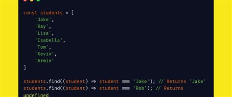 Mastering The Javascript Find Method Dev Community