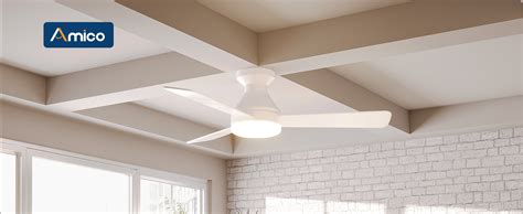Amico Ceiling Fans With Lights 42 Inch Low Profile Ceiling