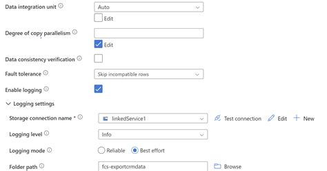 azure data factory copy activity logging everytime create empty file