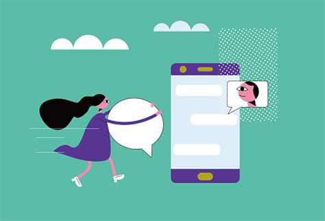 남자와 여자는 채팅과 의사 소통을 하기 위해 휴대 전화를 사용 남성에 대한 스톡 벡터 아트 및 기타 이미지 남성 여성 기호