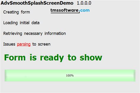 TAdvSmoothSplashScreen Smooth Splash Screen With Complex Fills