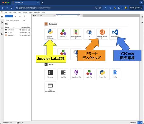 高性能データ解析サービス Jupyter — Arim Mdx ドキュメント