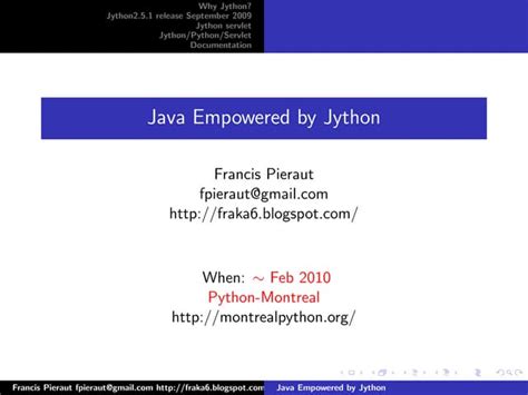 Java Empowered By Jython Ppt