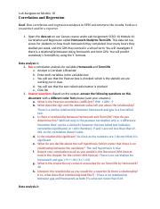 Lab Assignment Module 10 Handout Correlation And Regression In SPSS Docx Lab Assignment Module