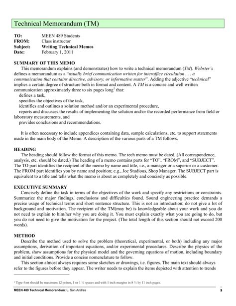 Technical Memo Template Employee Onboarding Template